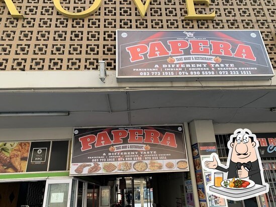Menu at Papera Restaurant, Durban