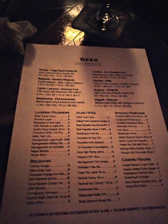 Menu at The Avery pub & bar, Providence