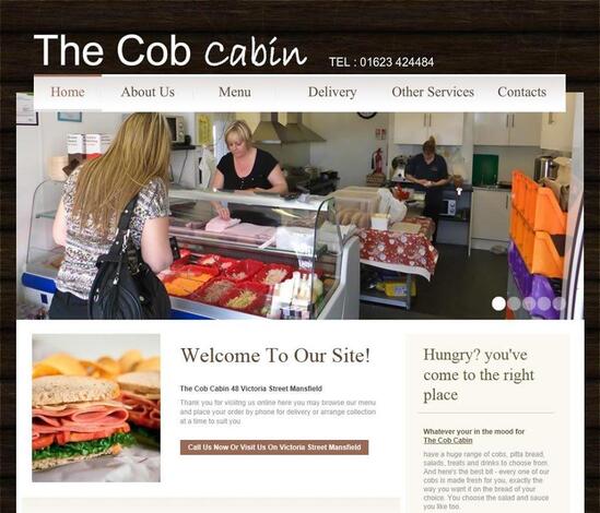 Menu at The Cob Cabin restaurant, Mansfield