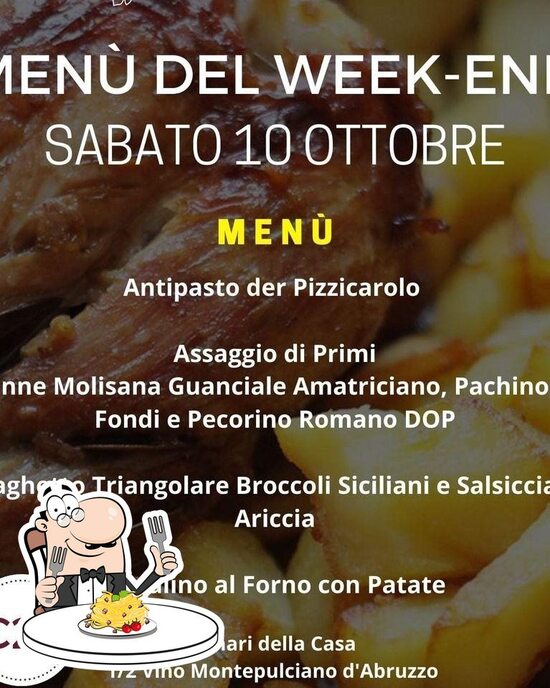 Menu da La Fraschetta Dar Patata ristorante, Cervaro