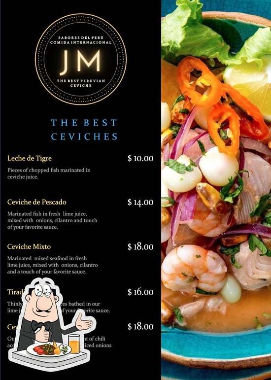 Carta del restaurante Sabores del Perú Comida Internacional, Miami
