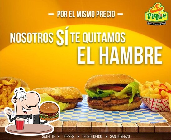 Carta del restaurante Piqué Chiles y Hamburguesas, Ciudad Juarez, Calle ...