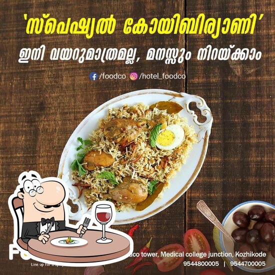 Menu at foodco hotel, Kozhikode