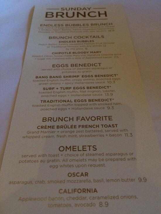 Menu at Bonefish Grill, Palm Beach Gardens