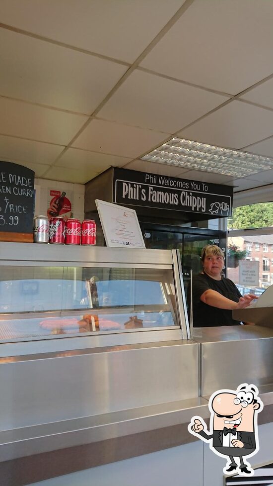 Menu at Phil's Famous Chippy fast food, Congleton