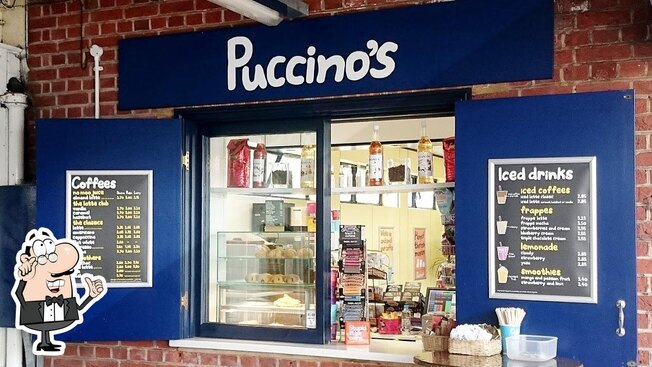 Menu at Puccino's cafe, Teddington