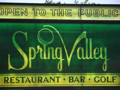 Menu at Spring Valley Golf & Restaurant, Union Center