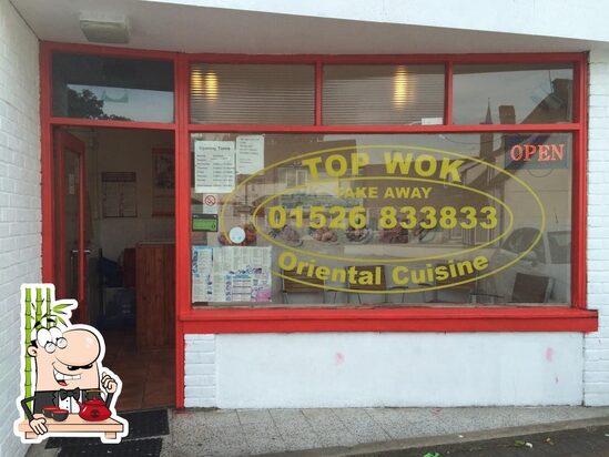 Menu at Top wok Chinese takeaway restaurant, Leasingham