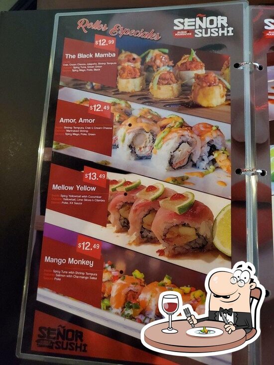 Menu at Señor Sushi & Mariscos restaurant, Pomona
