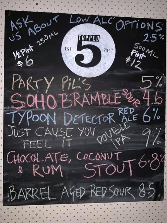 5Tapped Ltd, Blenheim - Restaurant menu, prices and reviews