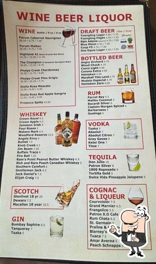 Menu at Bison Steakhouse, Broken Arrow