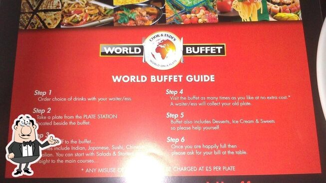 Menu at Cook & Indi's World Buffet restaurant, Hamilton