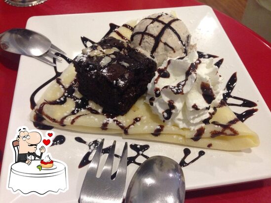 Menu at Crepe Town desserts, Bangkok