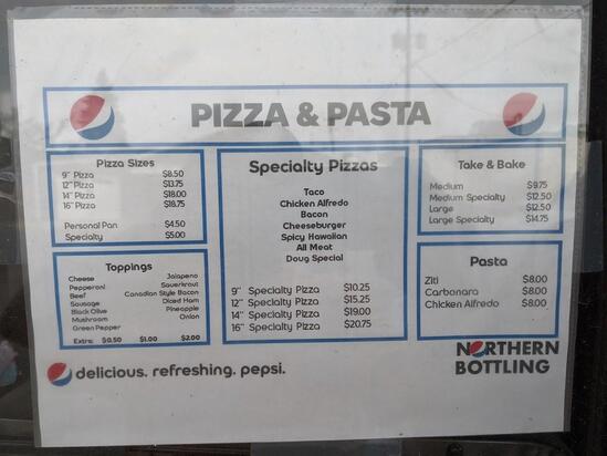 Menu at D & B Pizza pizzeria, Rolla