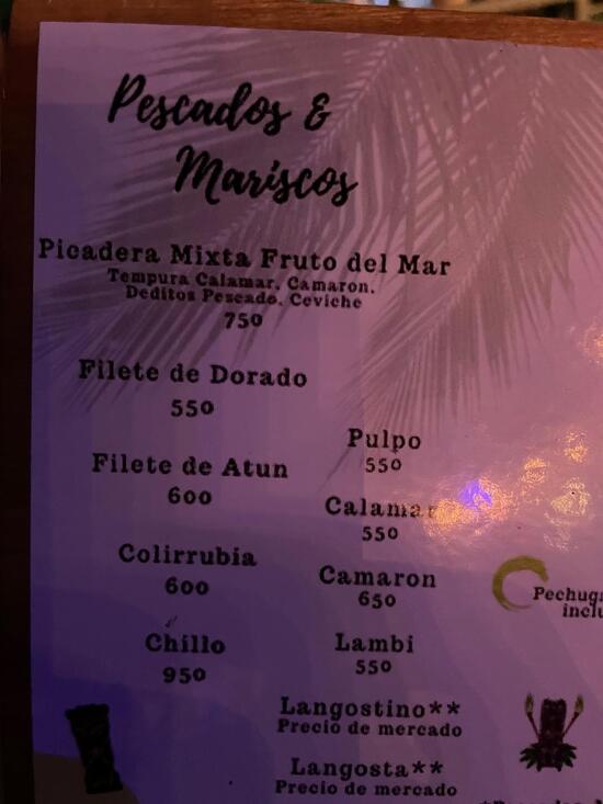 Menu at One Love - Tapas Lounge restaurant, Las Terrenas