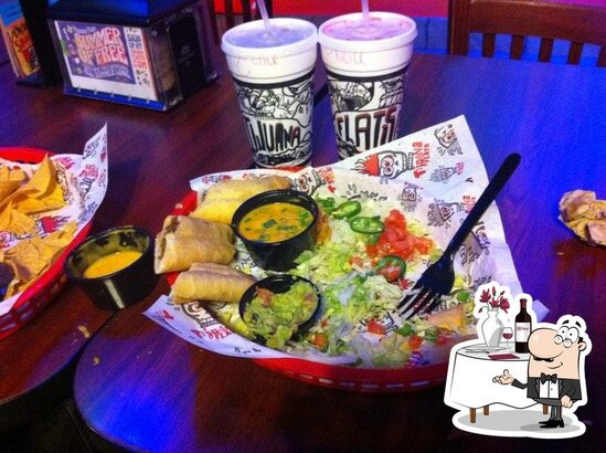 Menu at Tijuana Flats restaurant, Greensboro