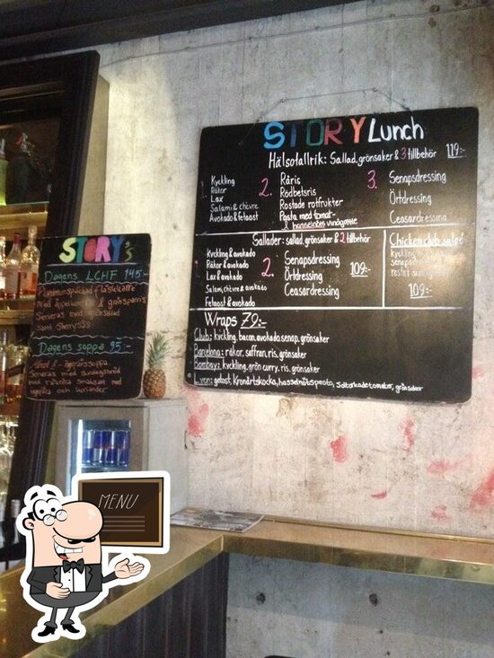 Menu at Story Bar, Stockholm