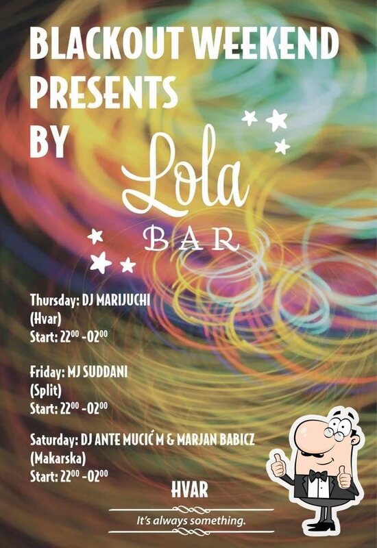 Lola Bar, Hvar - Restaurant menu, prices and reviews