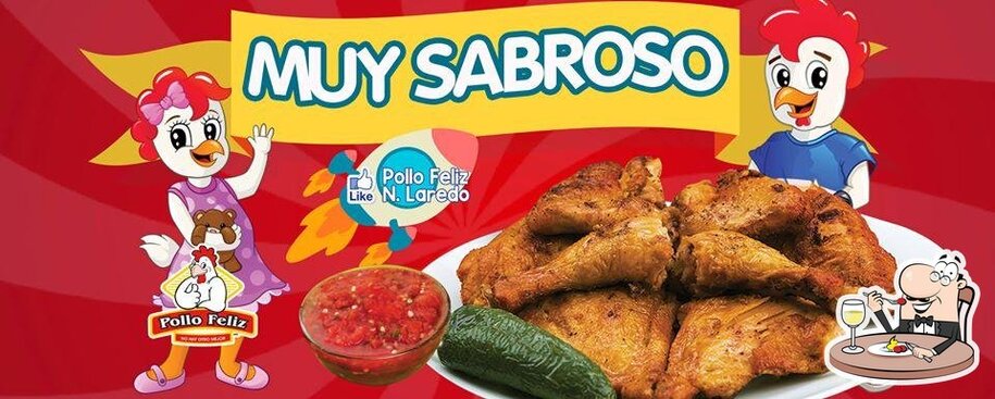 Menu at Pollo Feliz Nuevo Laredo restaurant, Mexico