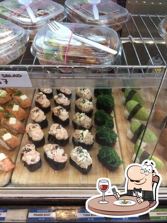 Menu at Sushi first cafe, Rotorua