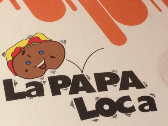 Menu at la papa loca restaurant, Cartagena