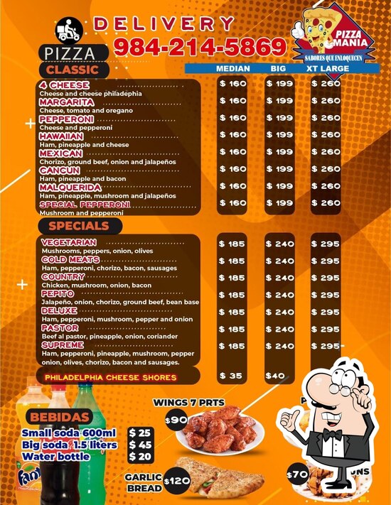PIZZA MANIA, Puerto Aventuras - Menú del restaurante, precios y reseñas
