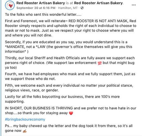Menu at Red Rooster Artisan Bakery, Hamilton