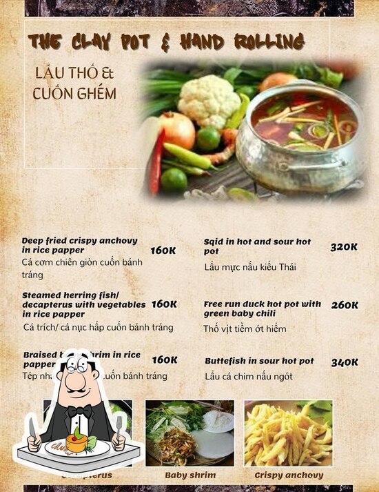 Menu at Ẩm Thực Thố restaurant, Ho Chi Minh City, 133 Đường 18