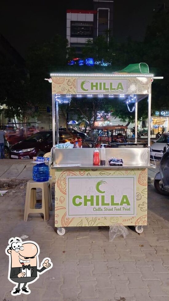 Menu at CHILLA street food point, Delhi