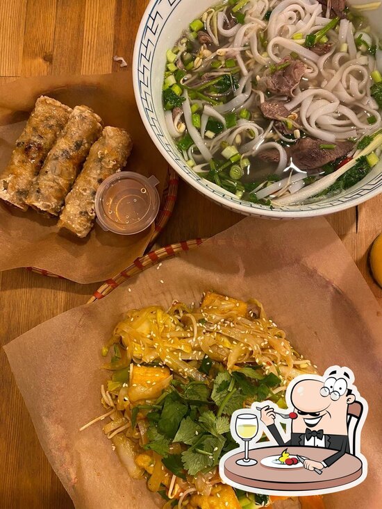 Menu at Pho ngon restaurant, Moscow, улица Шаболовка