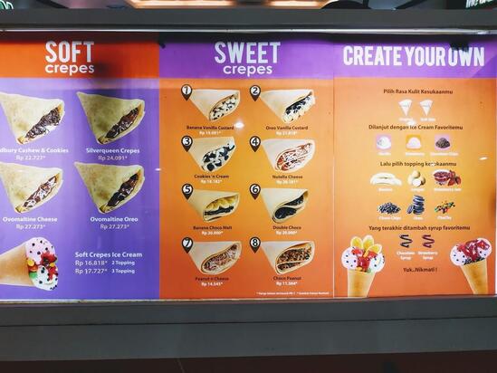 Menu at D'Crepes Citraland Mall restaurant, Semarang