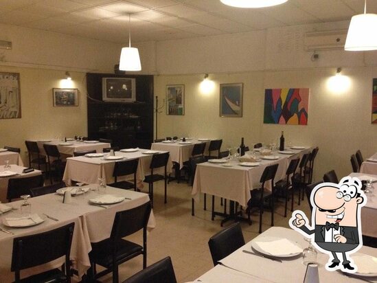 Menu at O Bacano restaurant, Lisbon