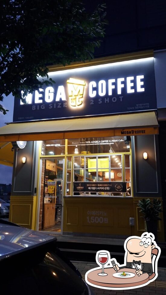 Menu at Mega MGC Coffee cafe, Incheon