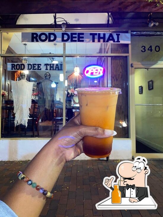 Menu at Rod Dee Thai restaurant, Baltimore