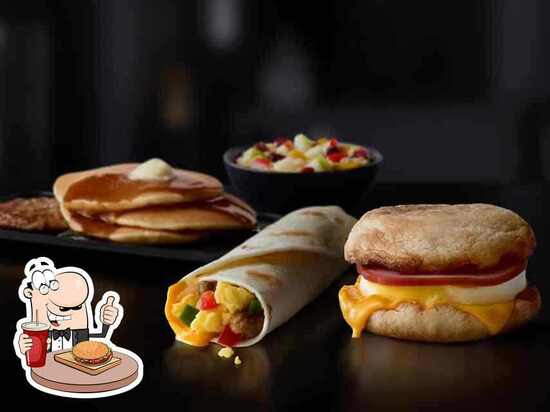 Menu at McDonald's fast food, Malta, 519 State Route 67