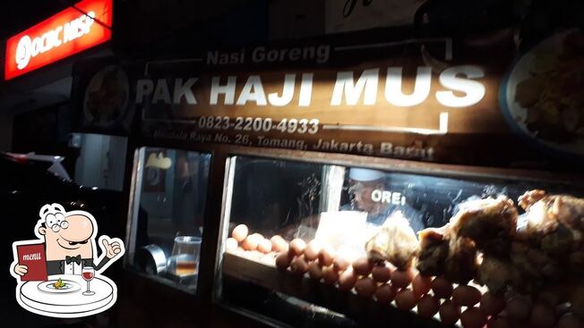 Menu at Nasi Goreng Pak Haji Mus restaurant, West Jakarta, Jl. Mandala ...
