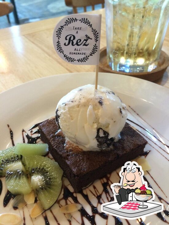 Menu at Take a REZ cafe, Bangkok