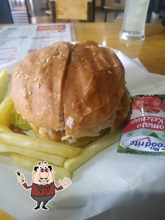 Menu at burger corner, Pattambi, R54R+6VG