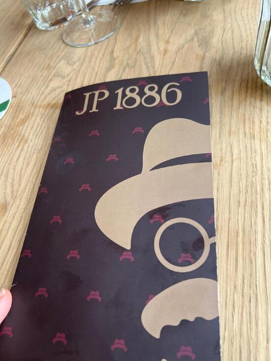 Menu at restaurant JP 1886, Zaandam