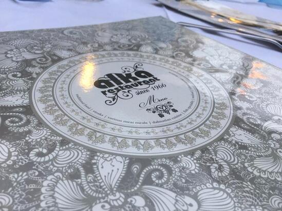 Menu at Alka Restaurant, Trogir