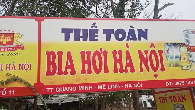 Menu at Quán thế toàn restaurant, Phúc Yên