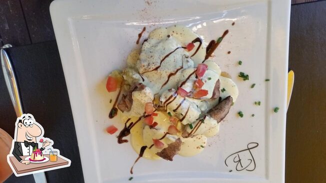 Menu at Va Bene restaurant, France
