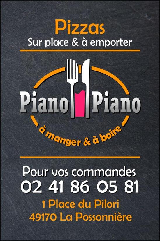 Menu at Piano Piano pizzeria, La Possonnière