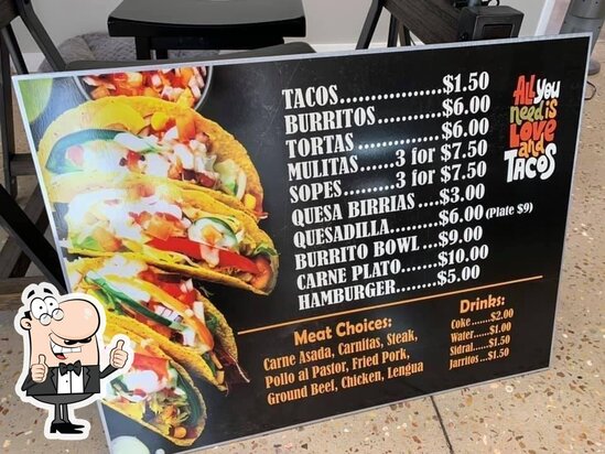 Menu at Taco Boy Restaurant, Tecumseh