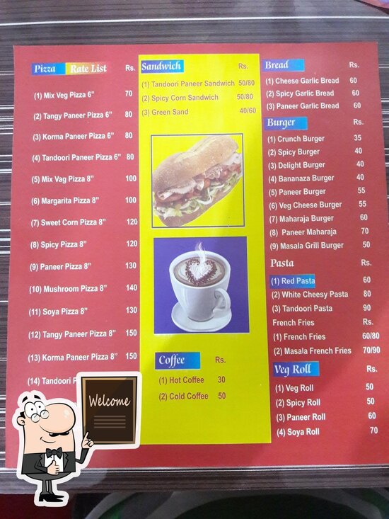 Menu at Dev Pizza Corner, Neemrana