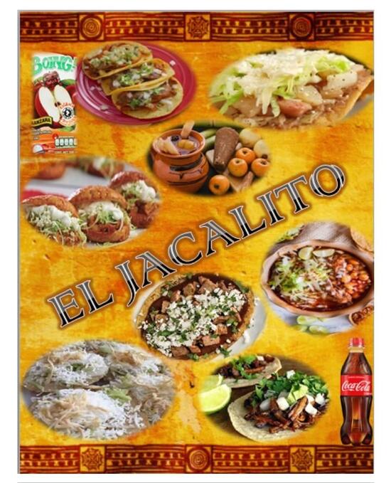 Menu at El JACALITO de la abuela restaurant, San Agustín Tlaxiaca