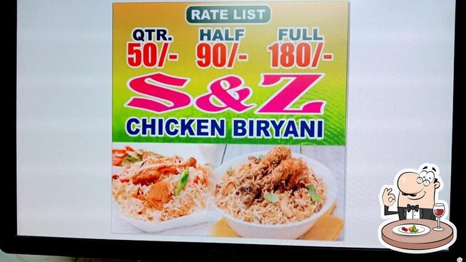 Menu at S & Z Chicken Biryani, New Delhi