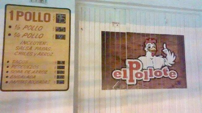 Menu at El Pollote, Zapopan