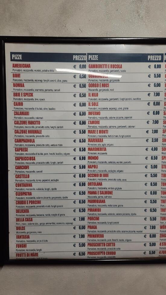 Menu At Pizzeria Margherita Roncadelle Menu At Pizzeria Margherita Roncadelle