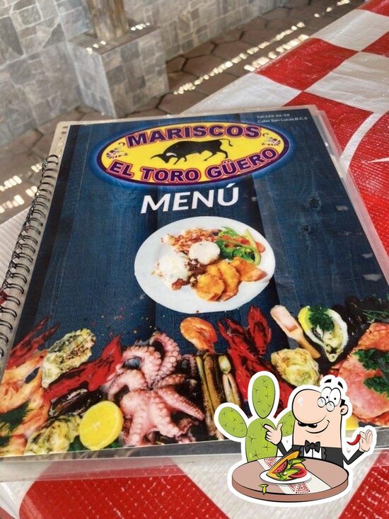 Menu at El Toro Guero Seafood restaurant, Cabo San Lucas